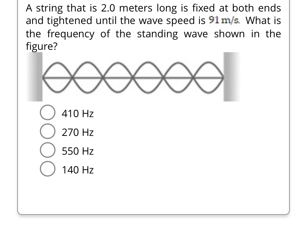 Solved A string that is 2.0 ﻿meters long is fixed at both | Chegg.com