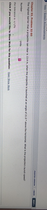 Solved Help System Announcements PRINTER VERSION NEXT | Chegg.com