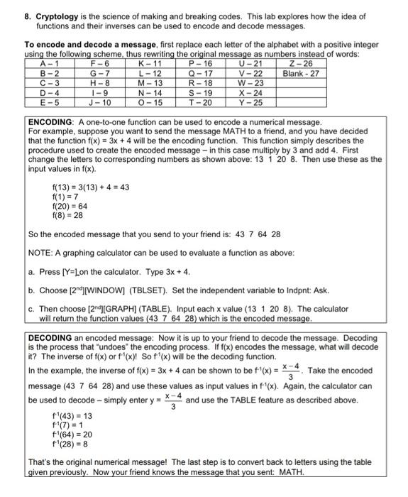 Solved 8. Cryptology is the science of making and breaking | Chegg.com