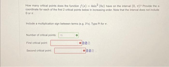 Solved How many critical points does the function | Chegg.com