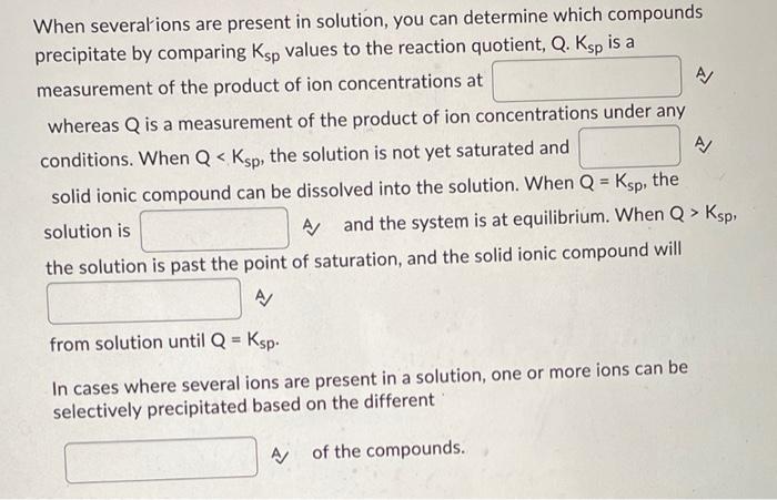 Solved The common-ion effect limits the A of an ionic | Chegg.com