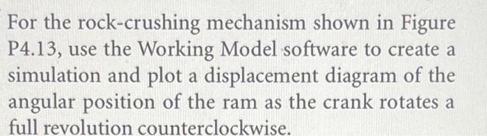 Solved For the rock-crushing mechanism shown in Figure | Chegg.com