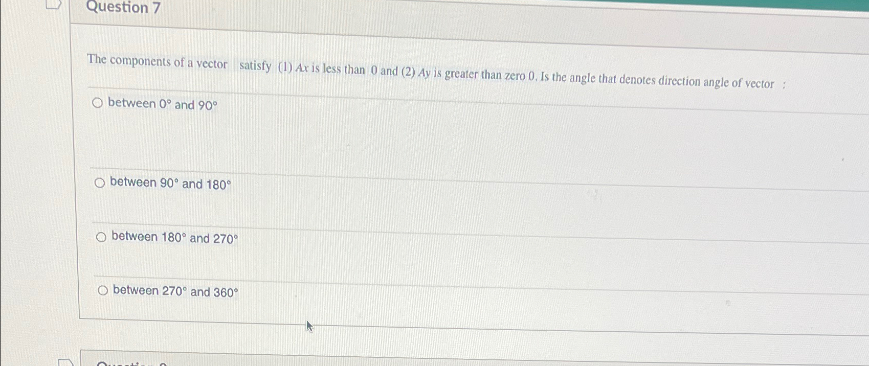 Solved Question 7The components of a vector satisfy (1) Ax | Chegg.com