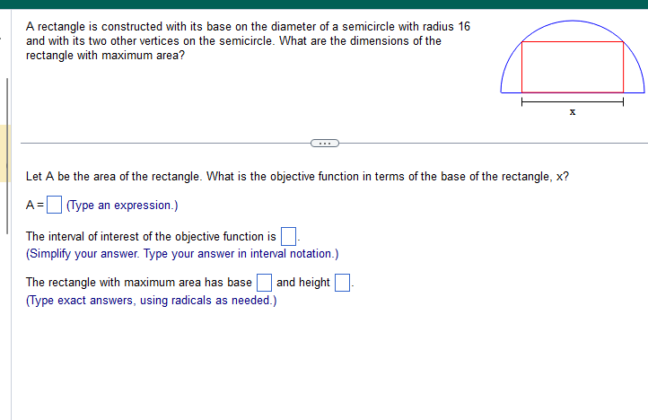 Solved A rectangle is constructed with its base on the | Chegg.com