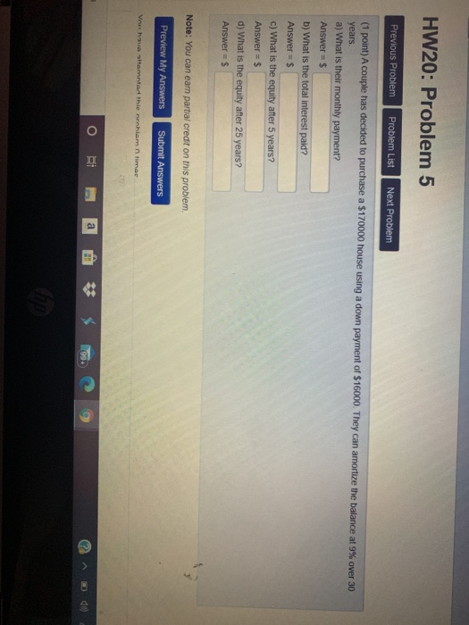 Solved HW20: Problem 5 Previous Problem Problem List Next | Chegg.com