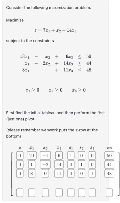 Solved Consider the following maximization problem. Maximize | Chegg.com