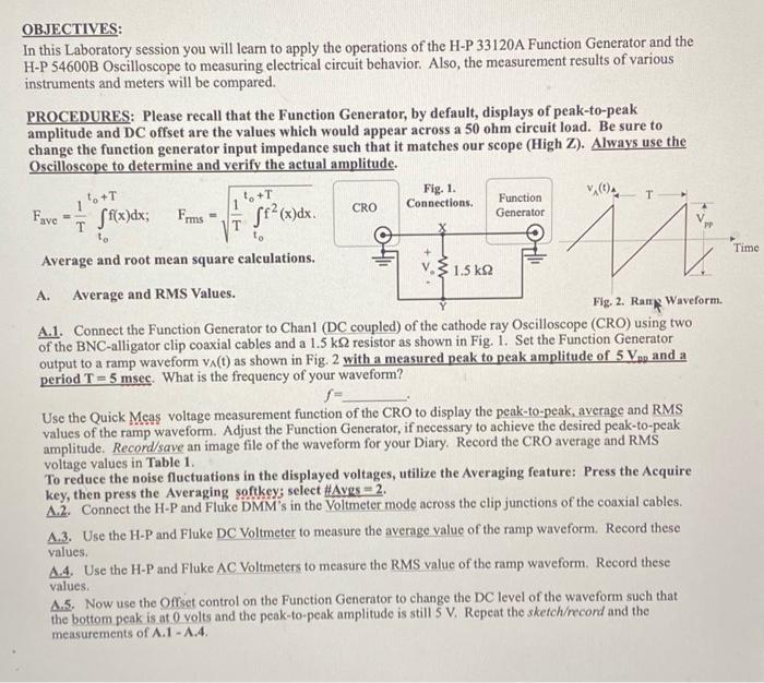 Expt. No. 4 - Measurements Using the Oscilloscope and | Chegg.com