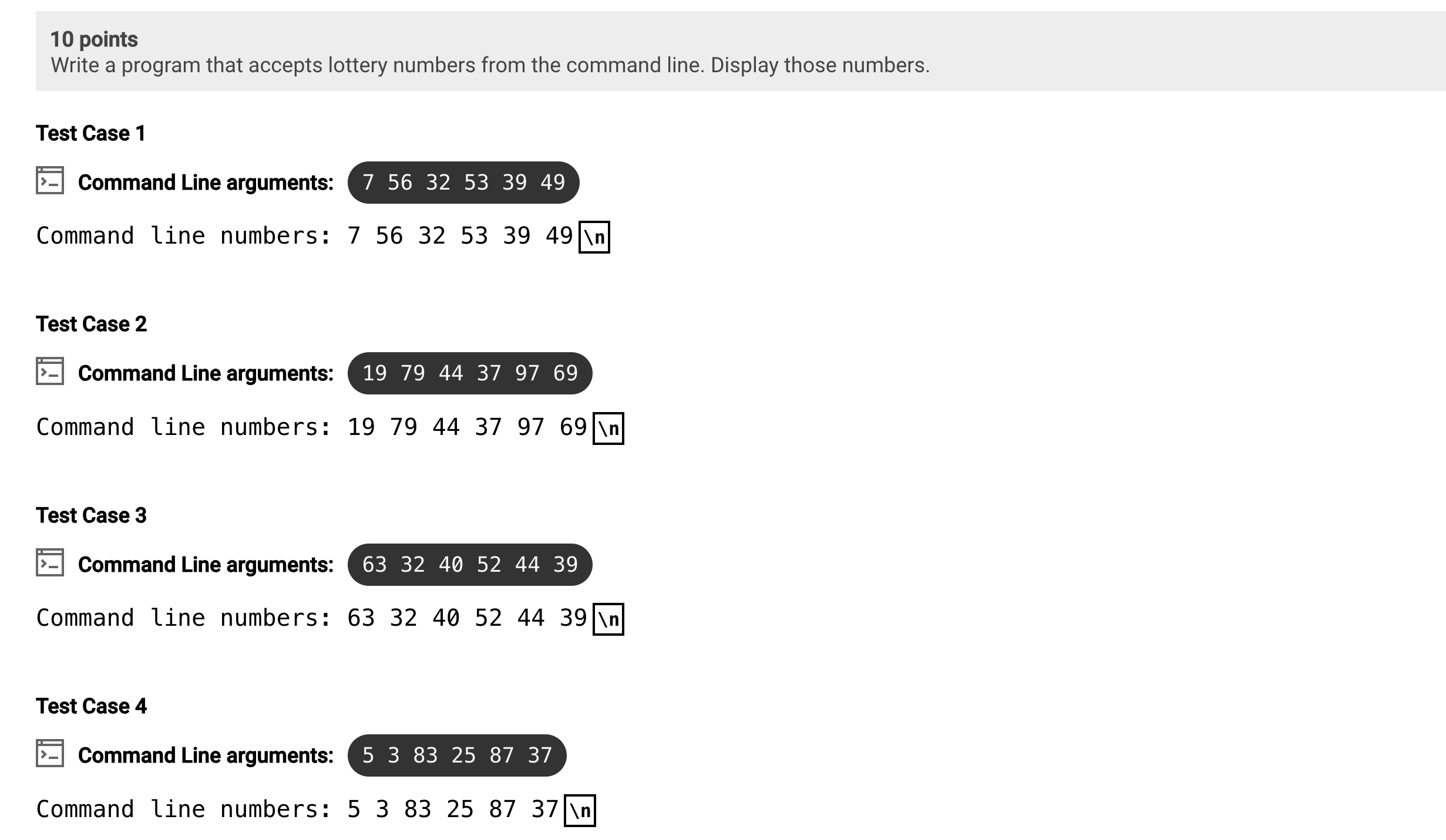 Solved 10 ﻿pointsWrite a program that accepts lottery | Chegg.com