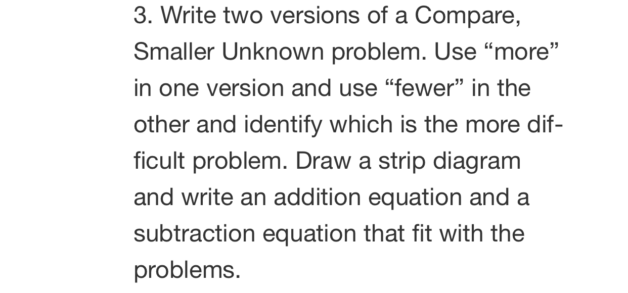 Solved Write two versions of a Compare,Smaller Unknown | Chegg.com