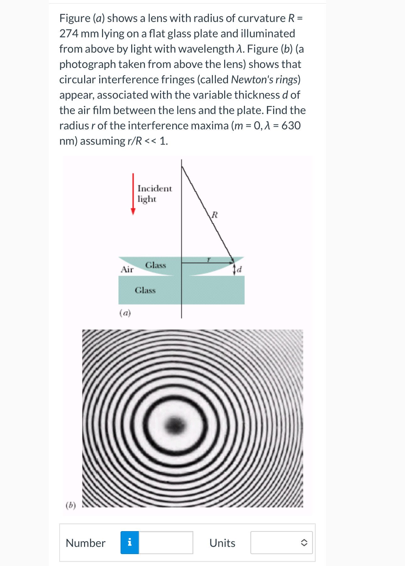 Solved Figure (a) ﻿shows a lens with radius of curvature | Chegg.com