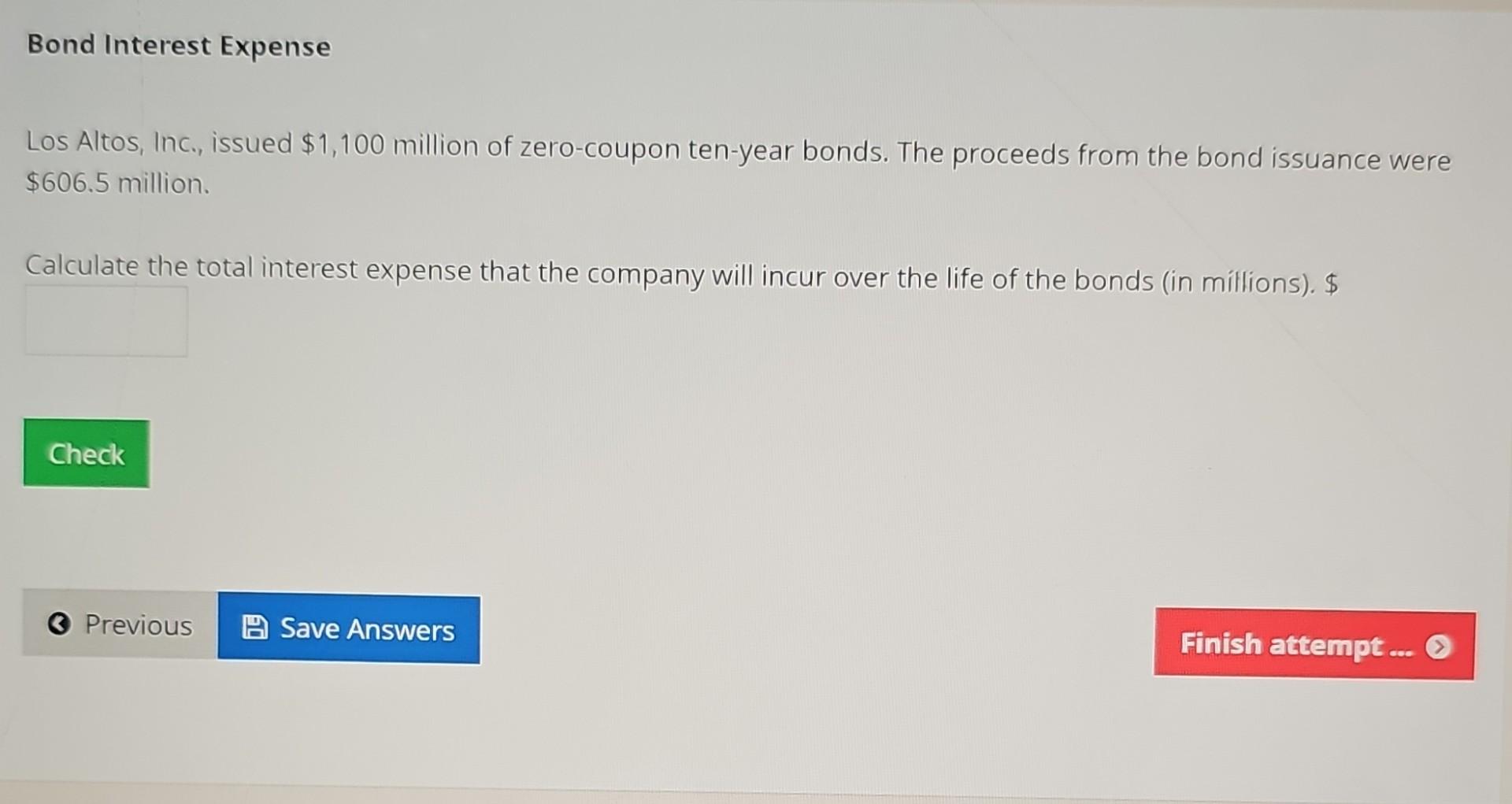 Solved Bond Interest Expense Los Altos, Inc., issued \$1,100 | Chegg.com