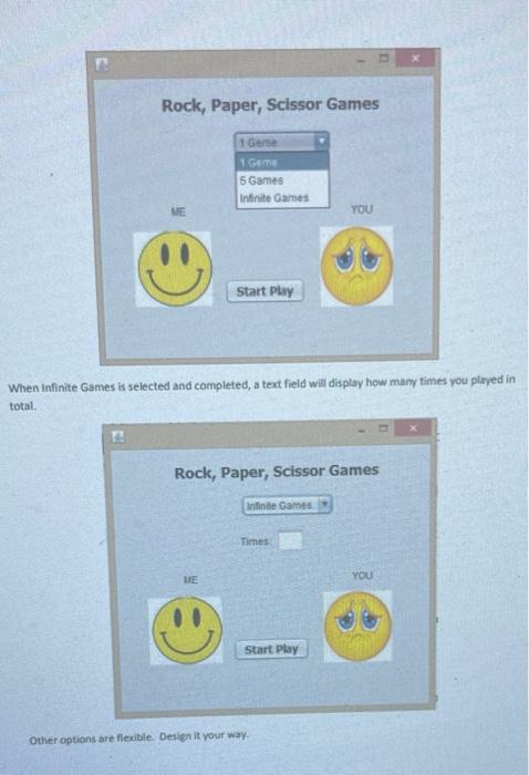 Solved Design a Java Rock, Paper, and Scissors Game as | Chegg.com