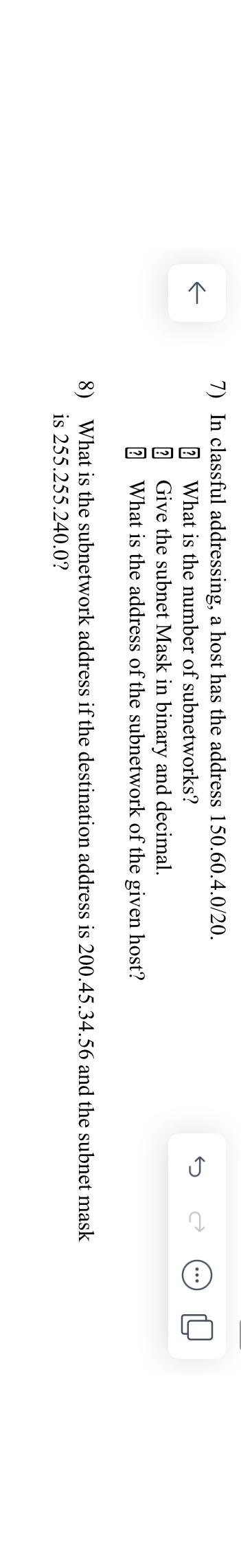 Solved In classful addressing, a host has the address | Chegg.com