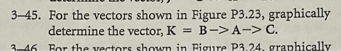 Solved 3-45. For the vectors shown in Figure P3.23, | Chegg.com