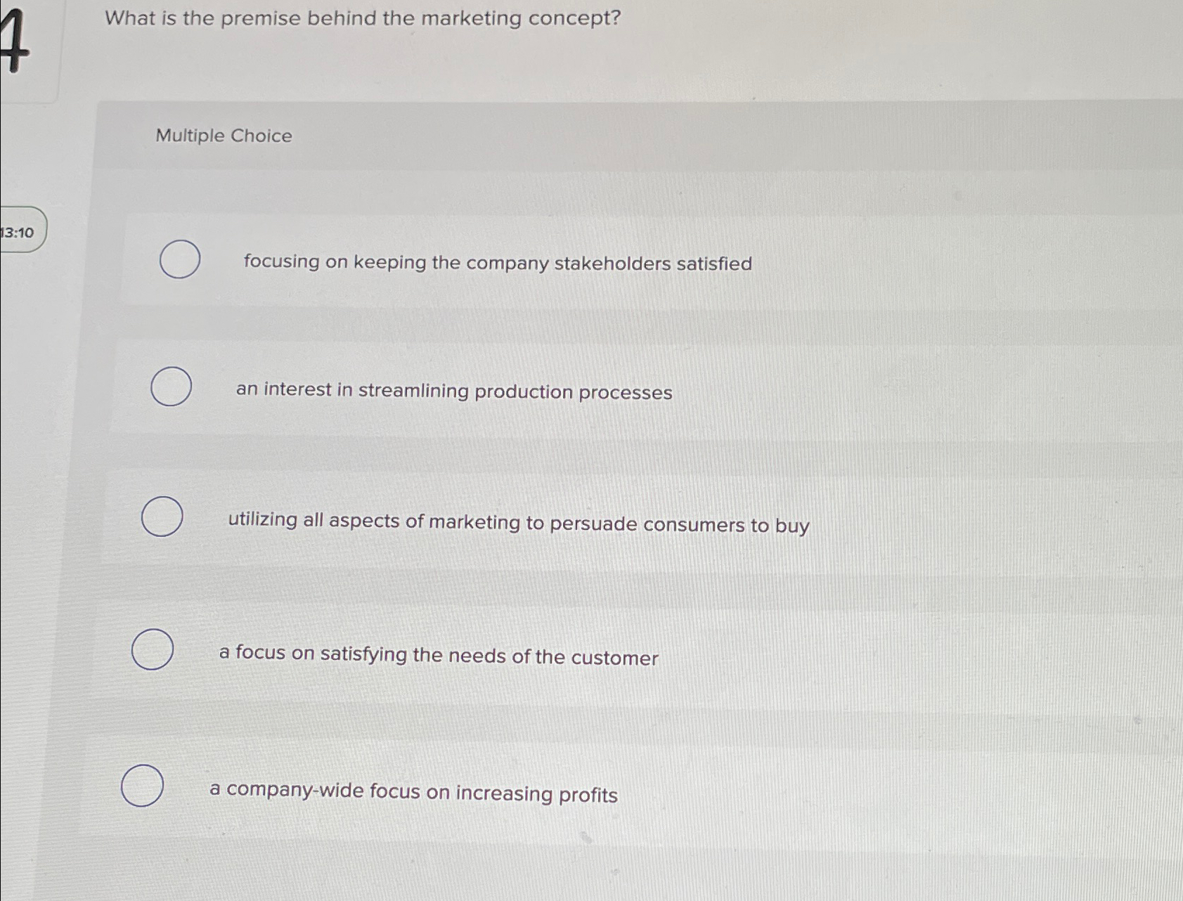 Solved What is the premise behind the marketing | Chegg.com