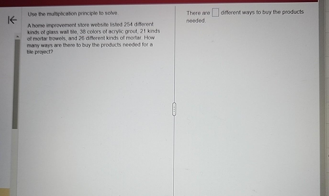 Solved Use the multiplication principle to solve.A home | Chegg.com