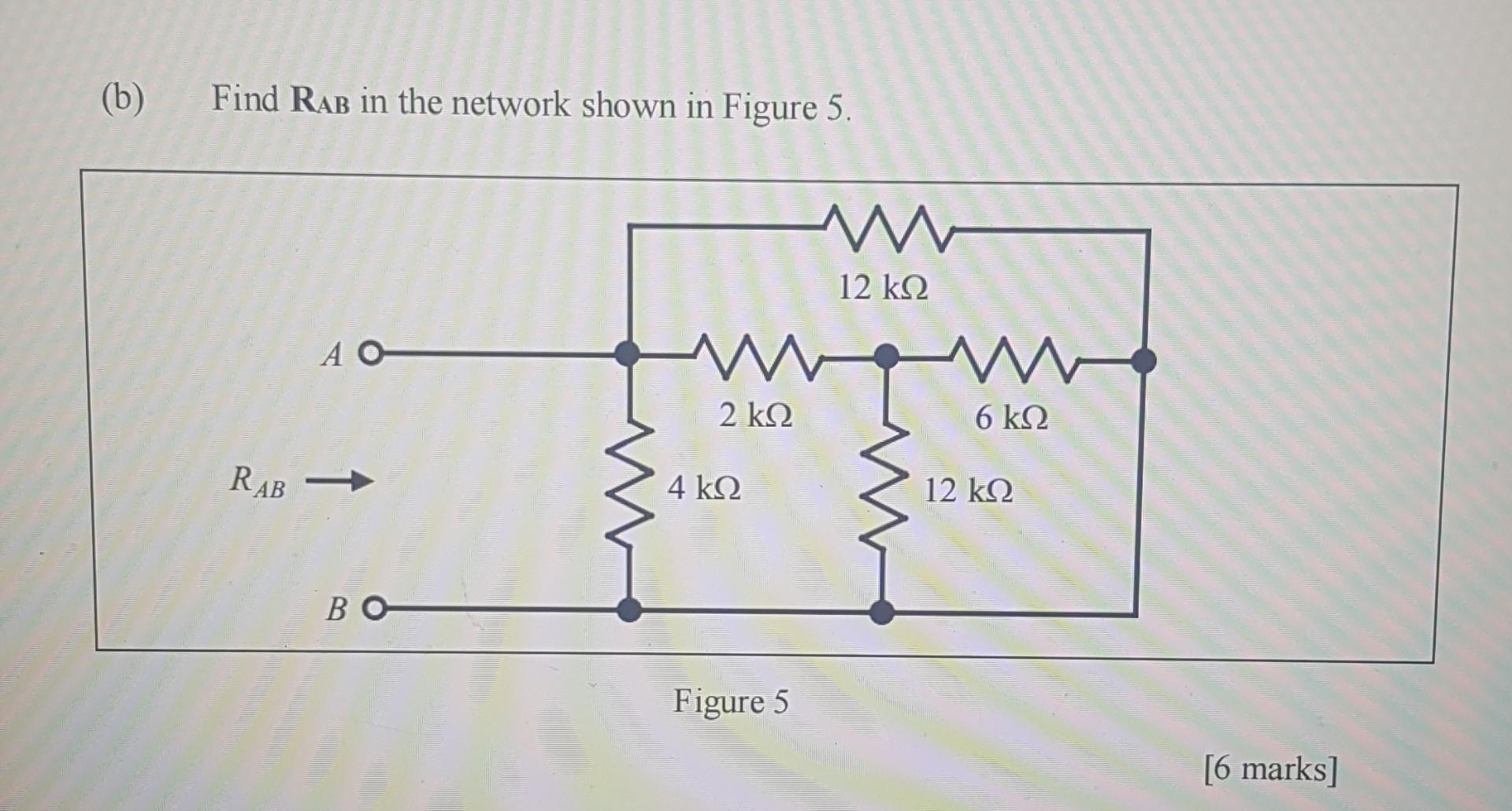 Solved (b) Find Rab in the network shown in Figure 5. ΑΛΛ- | Chegg.com
