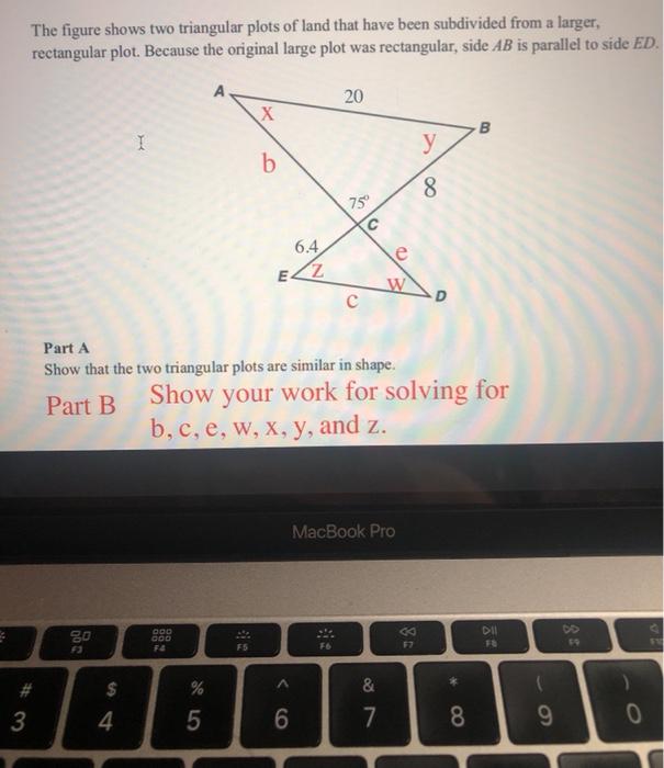 Solved The figure shows two triangular plots of land that | Chegg.com