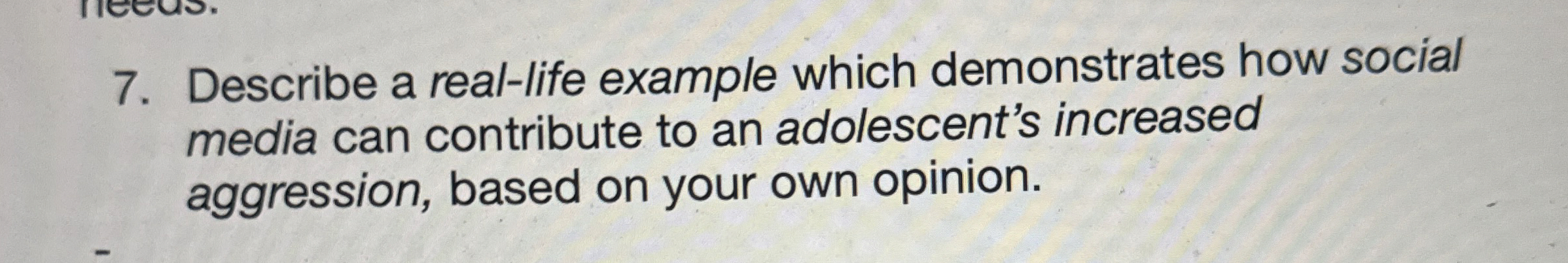 Solved Describe a real-life example which demonstrates how | Chegg.com