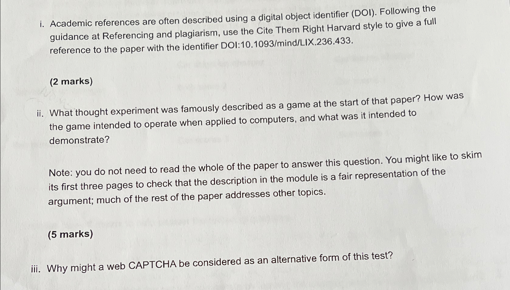Solved i. ﻿Academic references are often described using a | Chegg.com