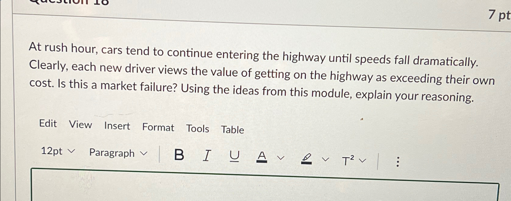 Solved At rush hour, cars tend to continue entering the | Chegg.com