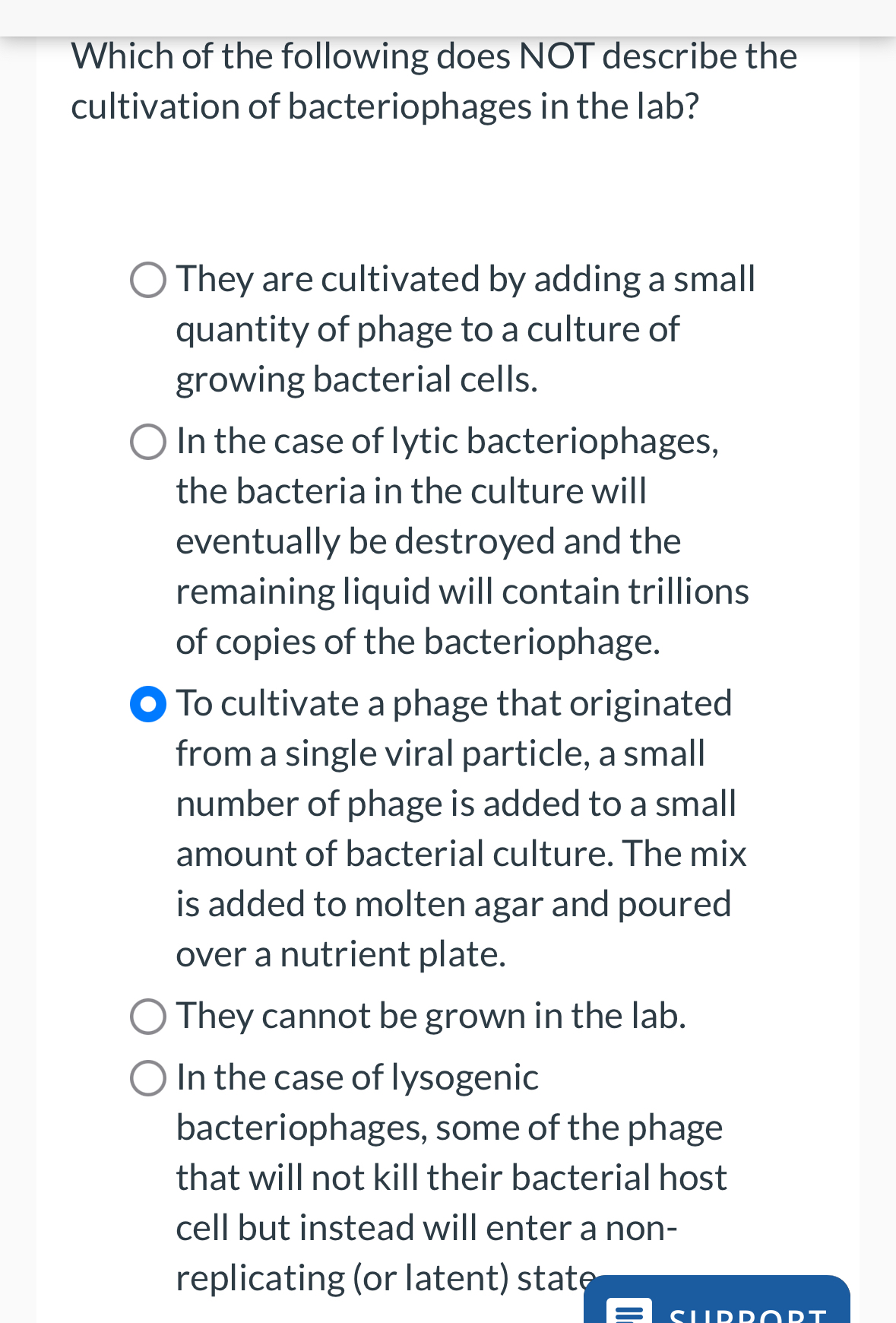 Solved Which of the following does NOT describe the | Chegg.com