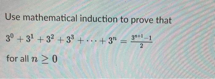 Solved Use mathematical induction to prove that | Chegg.com