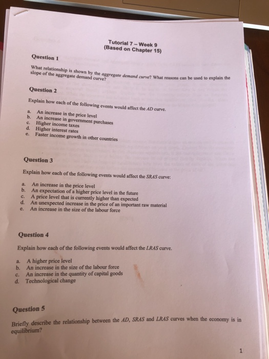Solved Tutorial 7-Week 9 (Based on Chapter 15) Question 1 | Chegg.com