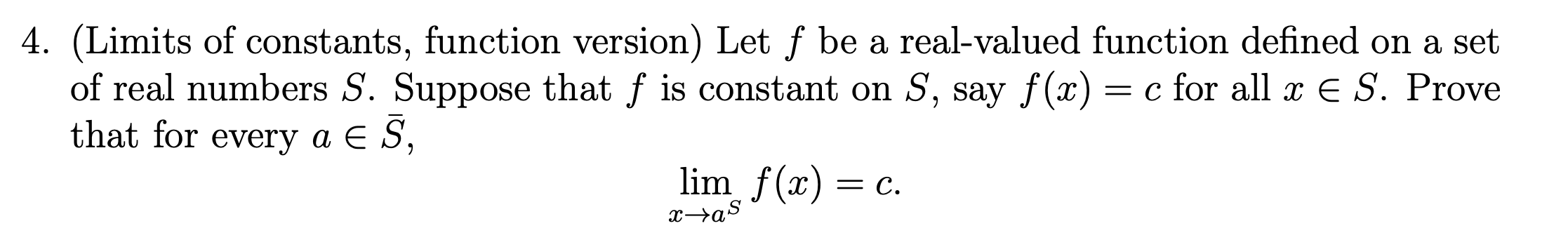 Solved (Limits of constants, function version) ﻿Let f ﻿be a | Chegg.com