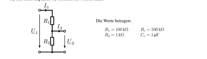 Solved Exercise 5.3: Ohmic-capacitive loaded voltage divider | Chegg.com
