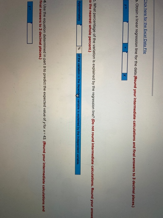 Solved The following data were collected during a study of | Chegg.com
