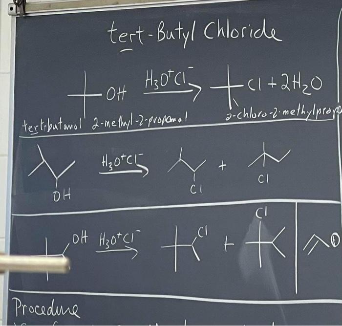Solved tert-Butyl Chloride Questions 1. Tert-Butyl chloride | Chegg.com