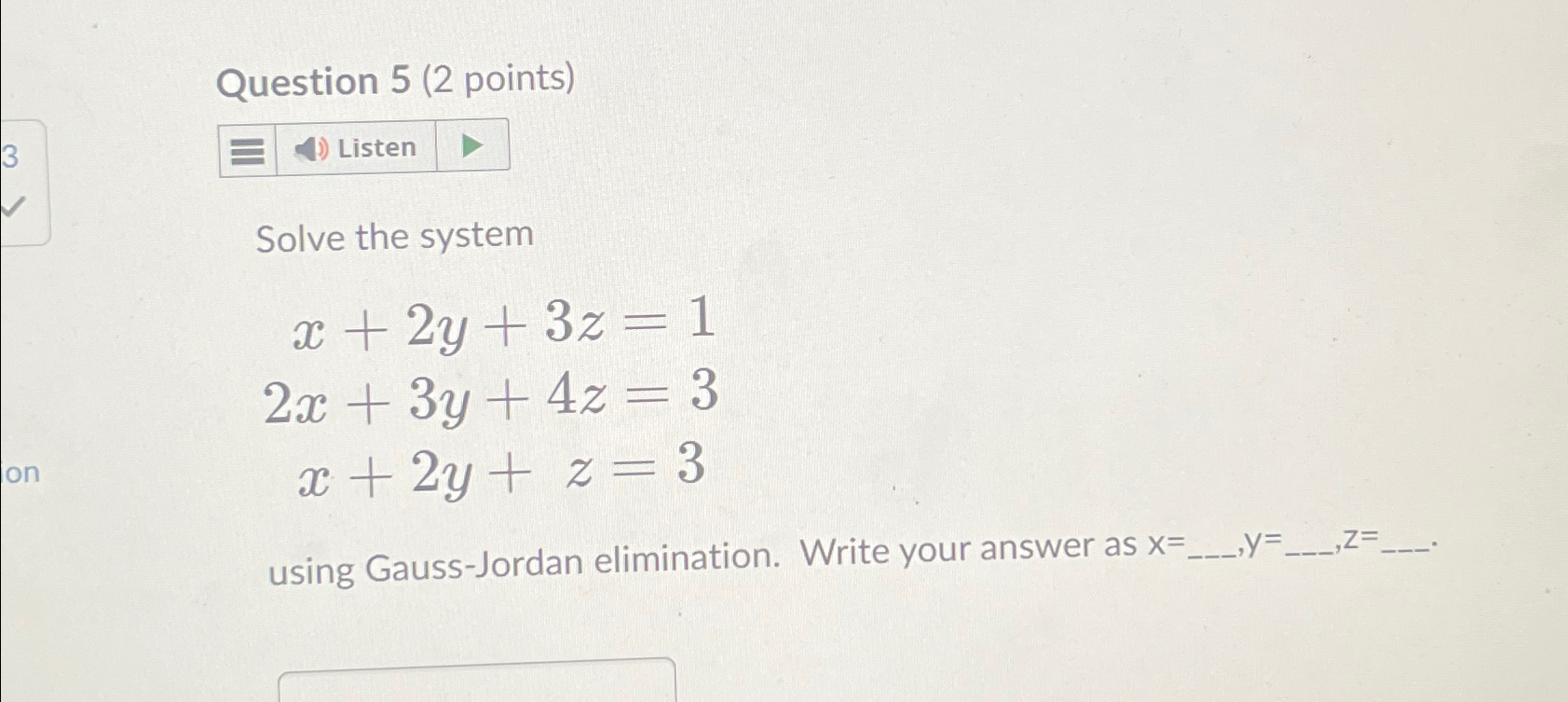 Solved Question 5 2 ﻿points Listensolve The