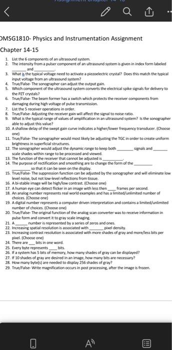 Solved Chapter 14−15 1. List the 6 components of an | Chegg.com