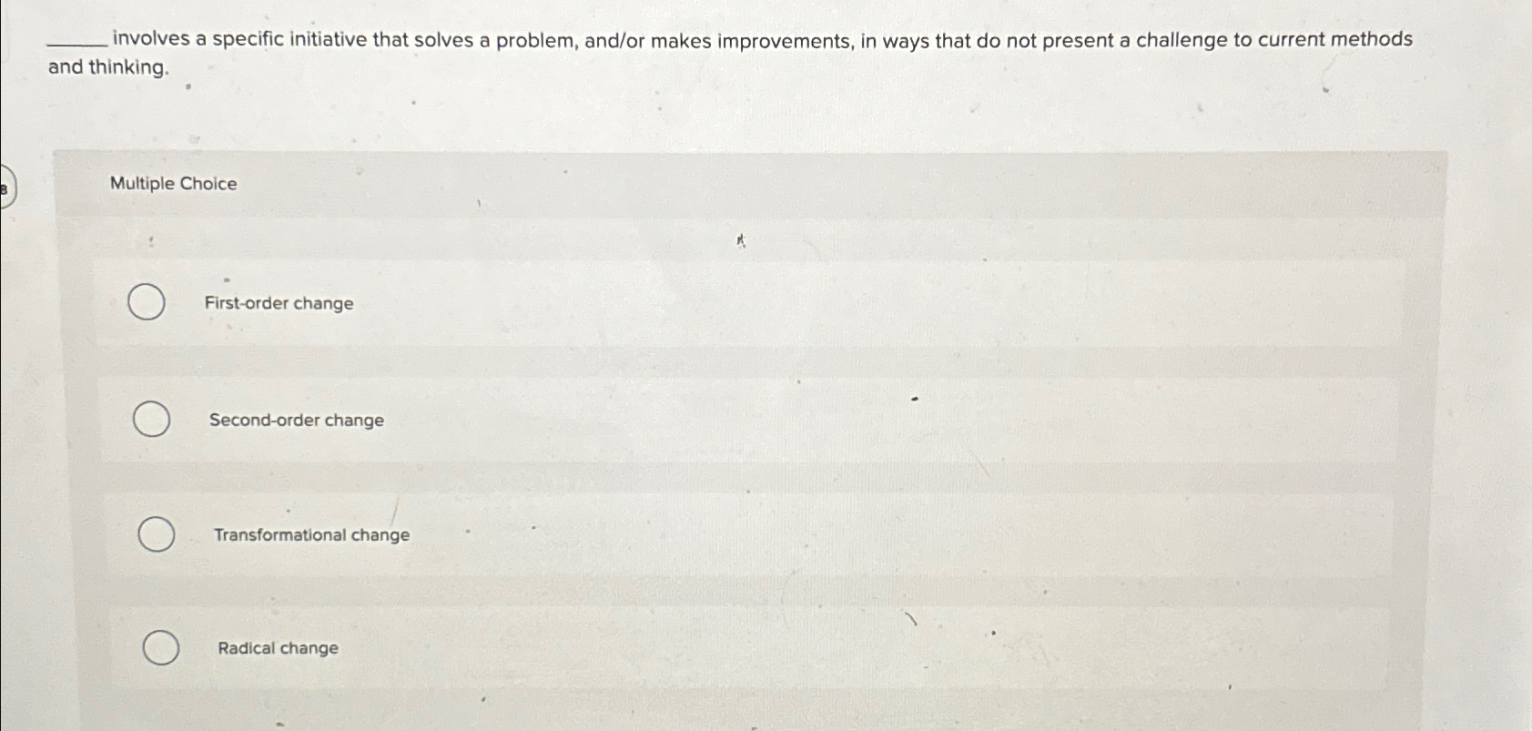 Solved q, ﻿involves a specific initiative that solves a | Chegg.com