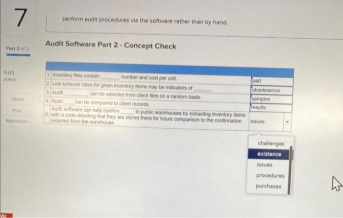 Solved CONCEPT REVIEW: Generalized audit software is very | Chegg.com