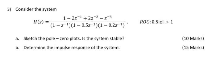 Solved 3) Consider the system | Chegg.com
