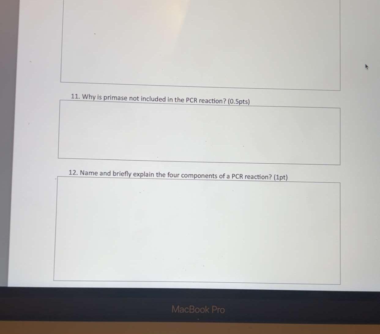 Solved Name and briefly explain the four components of a PCR | Chegg.com