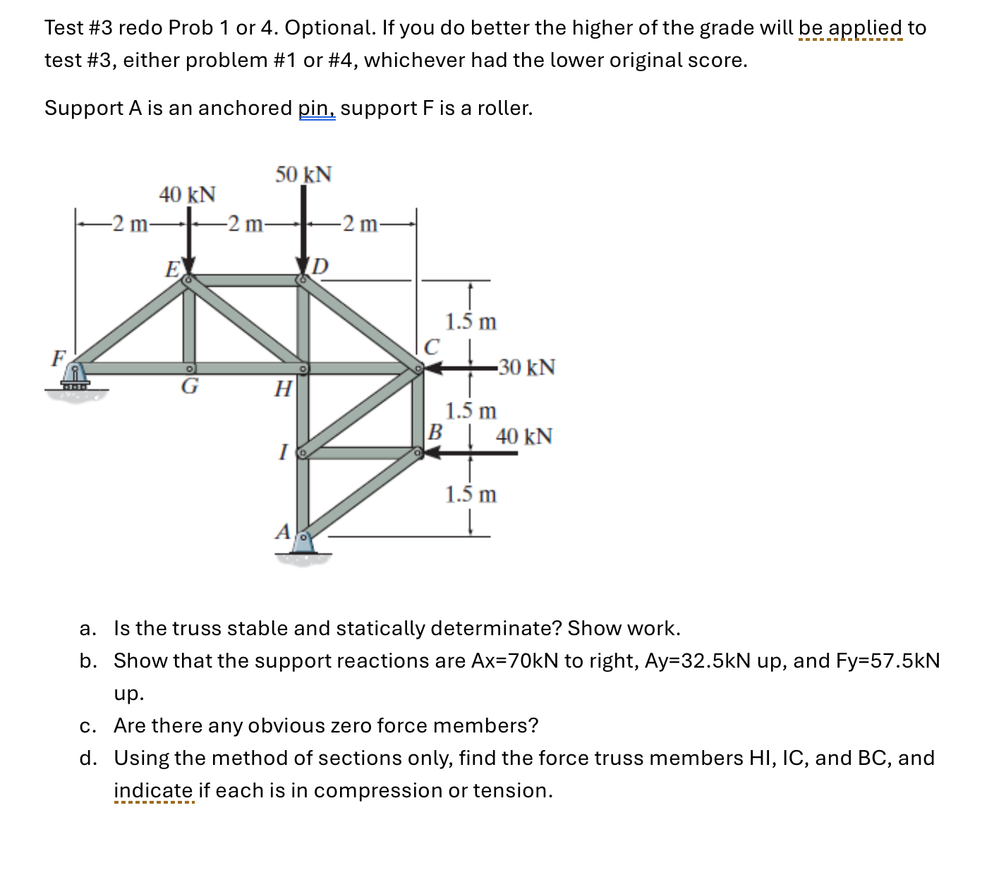Solved Test #3 ﻿redo Prob 1 or 4. ﻿Optional. If ﻿you do | Chegg.com