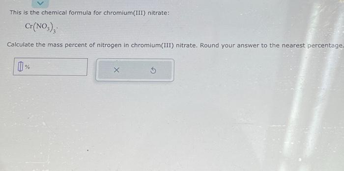 Solved This is the chemical formula for chromium(III) | Chegg.com