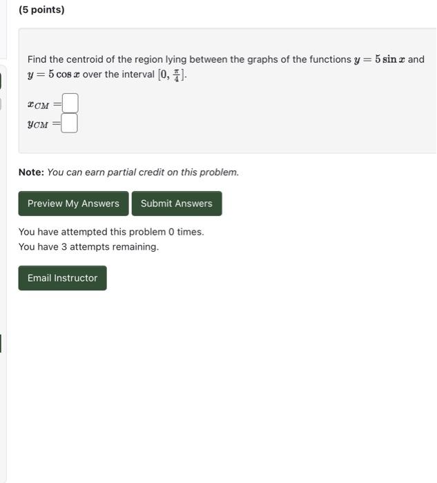 Solved Find the centroid of the region lying between the | Chegg.com