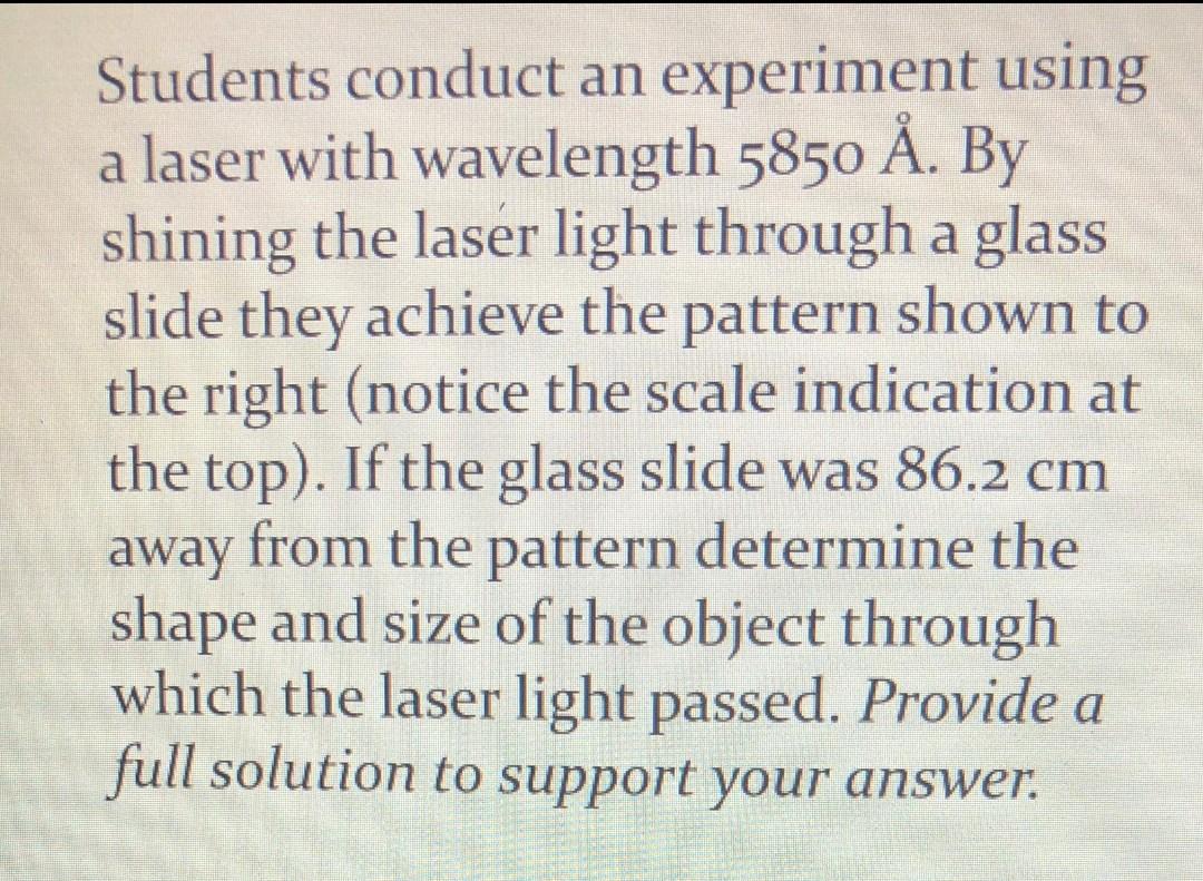 Solved Students conduct an experiment using a laser with | Chegg.com