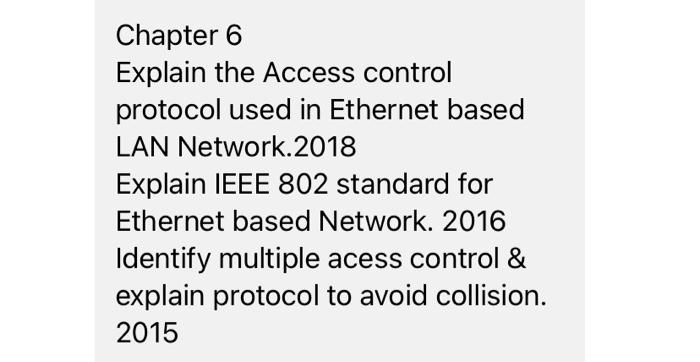Solved Chapter 6 Explain the Access control protocol used in | Chegg.com