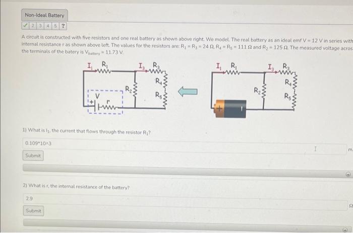 Solved A circuit is constructed with five resistors and one | Chegg.com