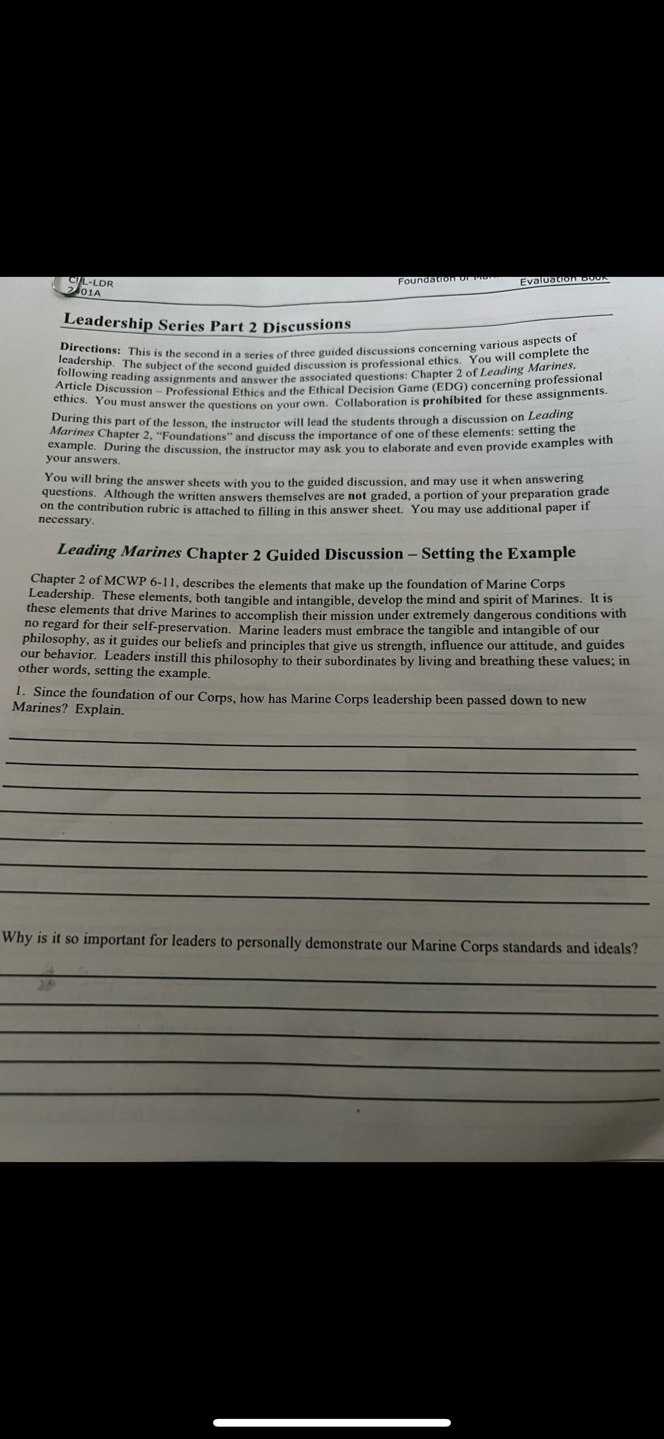 Solved CTL-LDREvaluaciom ouomLeadership Series Part 2 | Chegg.com