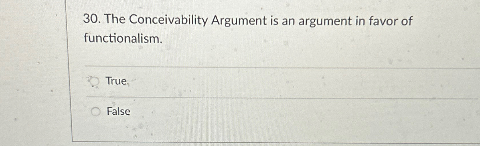 Solved The Conceivability Argument is an argument in favor | Chegg.com