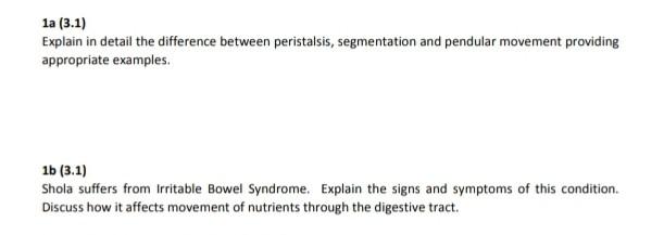 Solved 1a (3.1) Explain in detail the difference between | Chegg.com