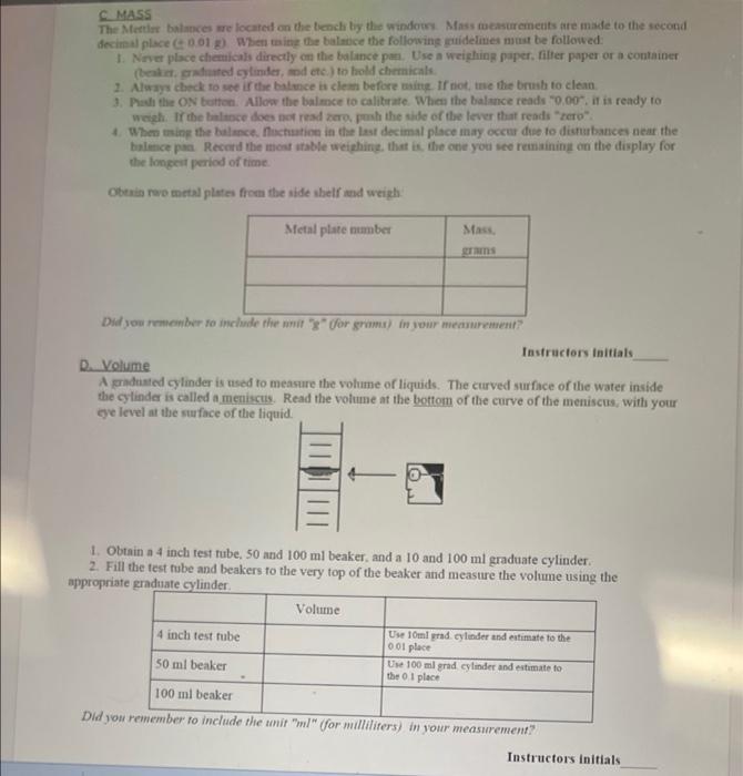 Solved PROCEDURE A Length 1. Obtain a Metric-English ruler | Chegg.com