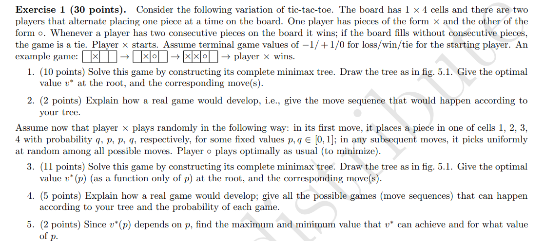 Solved questions 3,4,5Exercise 1 (30 ﻿points). ﻿Consider the | Chegg.com