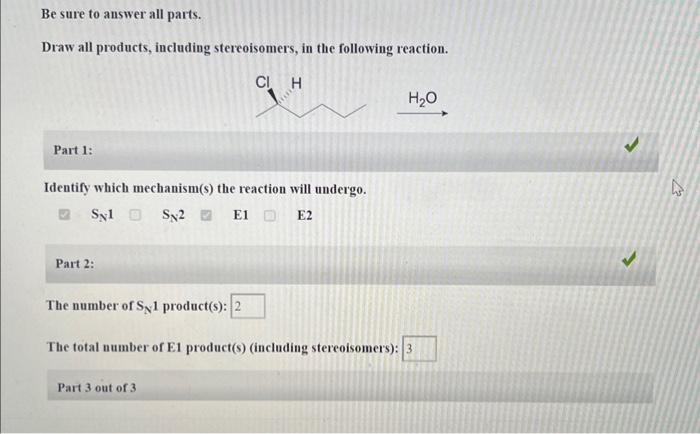 Solved Be sure to answer all parts. Draw all products, | Chegg.com